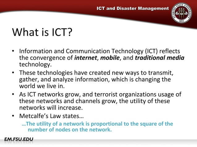 ICT and Disaster Management | PPT
