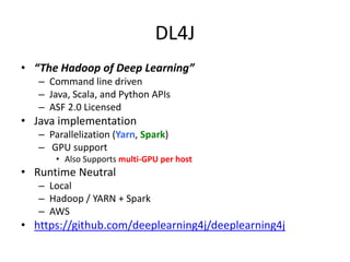 Building Deep Learning Workflows with DL4J | PPT