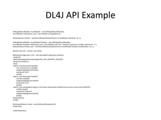 Building Deep Learning Workflows with DL4J | PPT