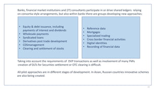 DLT developments in Finance | PPT