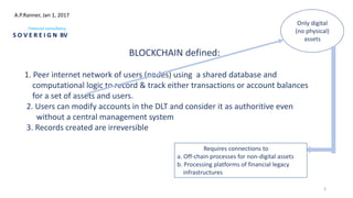 DLT developments in Finance | PPT
