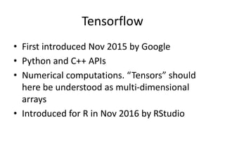 Deep learning with Tensorflow in R | PPTX