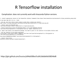Deep learning with Tensorflow in R | PPTX