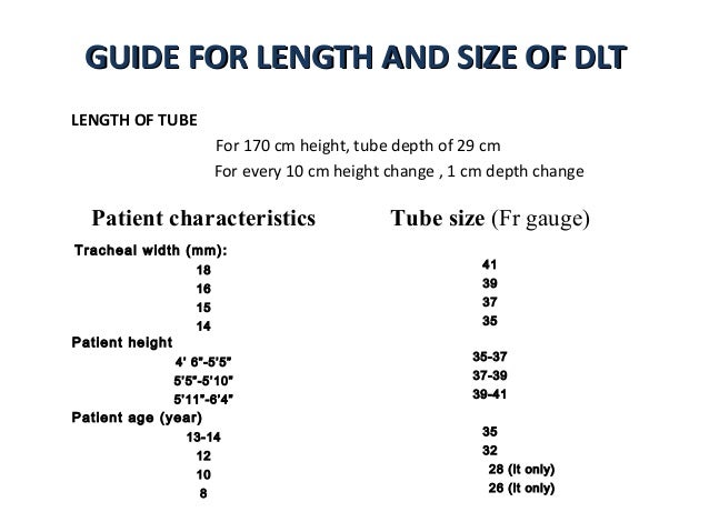 Double Lumen Endobronchial Tubes ppt