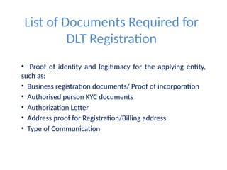 DLT Registration Consultants in Delhi India.pptx