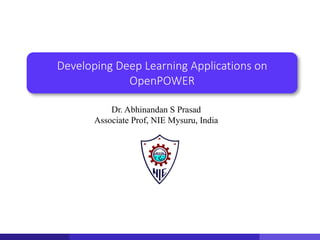 Deep Learning Use Cases using OpenPOWER systems | PPT