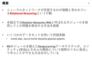 A simple neural network mnodule for relation reasoning | PPTX | Computing | Technology & Computing