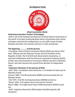 DLW TRAINING REPORT | PDF