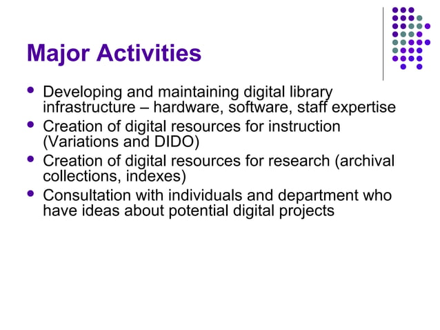 Planning and Implementing a Digital Library Project | PPT