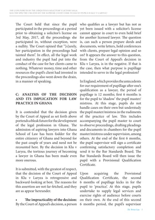 The Conundrum of The Ubiquitous Solicitor's License Saga: Has the spectre created by the supreme ...