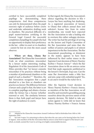 The Conundrum of The Ubiquitous Solicitor's License Saga: Has the spectre created by the supreme ...