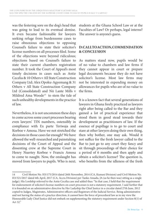 The Conundrum of The Ubiquitous Solicitor's License Saga: Has the ...