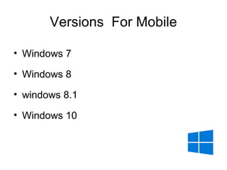 Microsoft Windows Operating System. | PPT