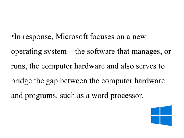 Microsoft Windows Operating System. | PPT