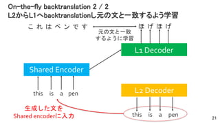 [DL輪読会]Unsupervised Neural Machine Translation | PPTX | Programming Languages | Computing
