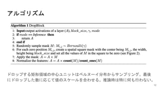 [DL輪読会]DropBlock: A regularization method for convolutional networks | PPTX