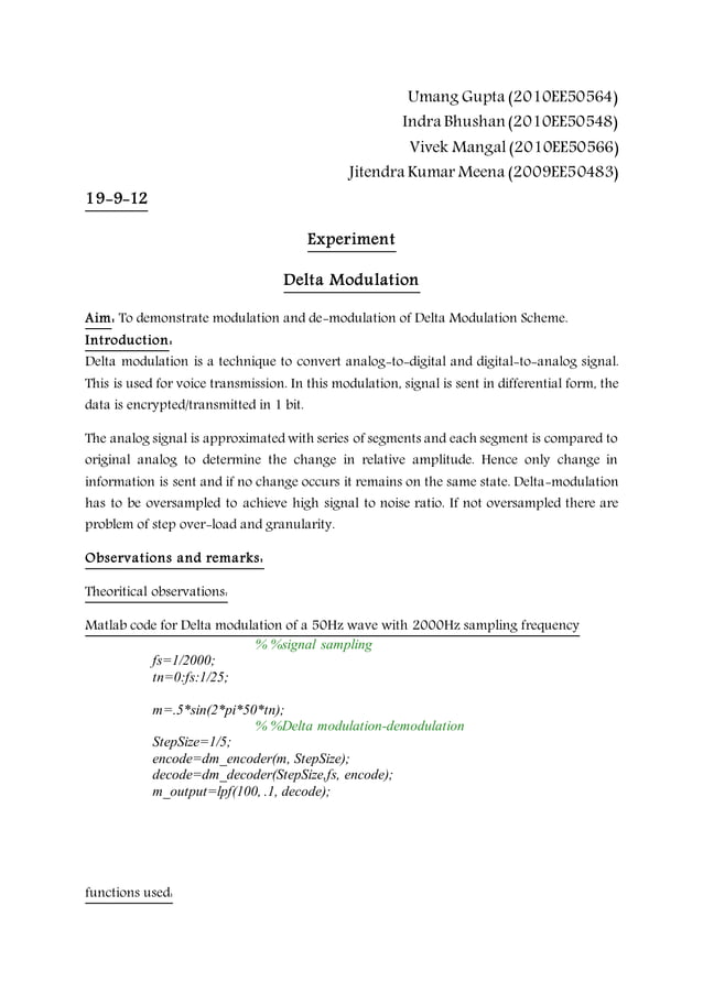 EEP306: Delta modulation | DOCX