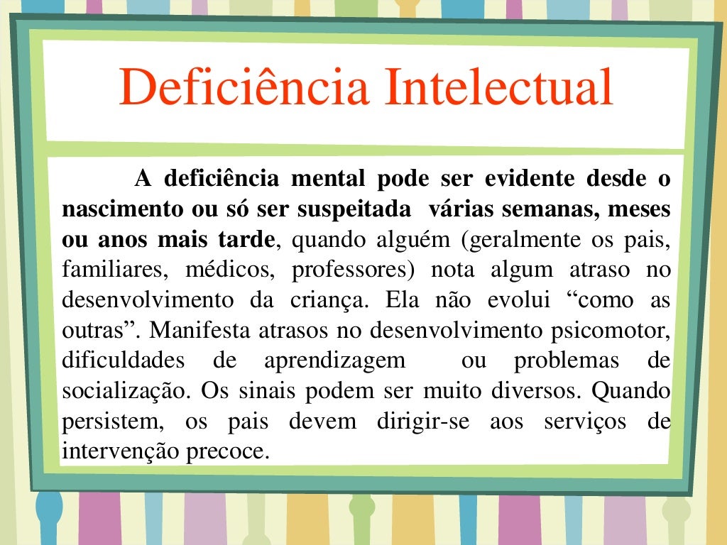 Deficiência Intelectual/Mental