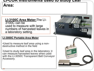 Energy Balance Over Crop ,Leaf Area Index and Biomass Estimation. | PPT