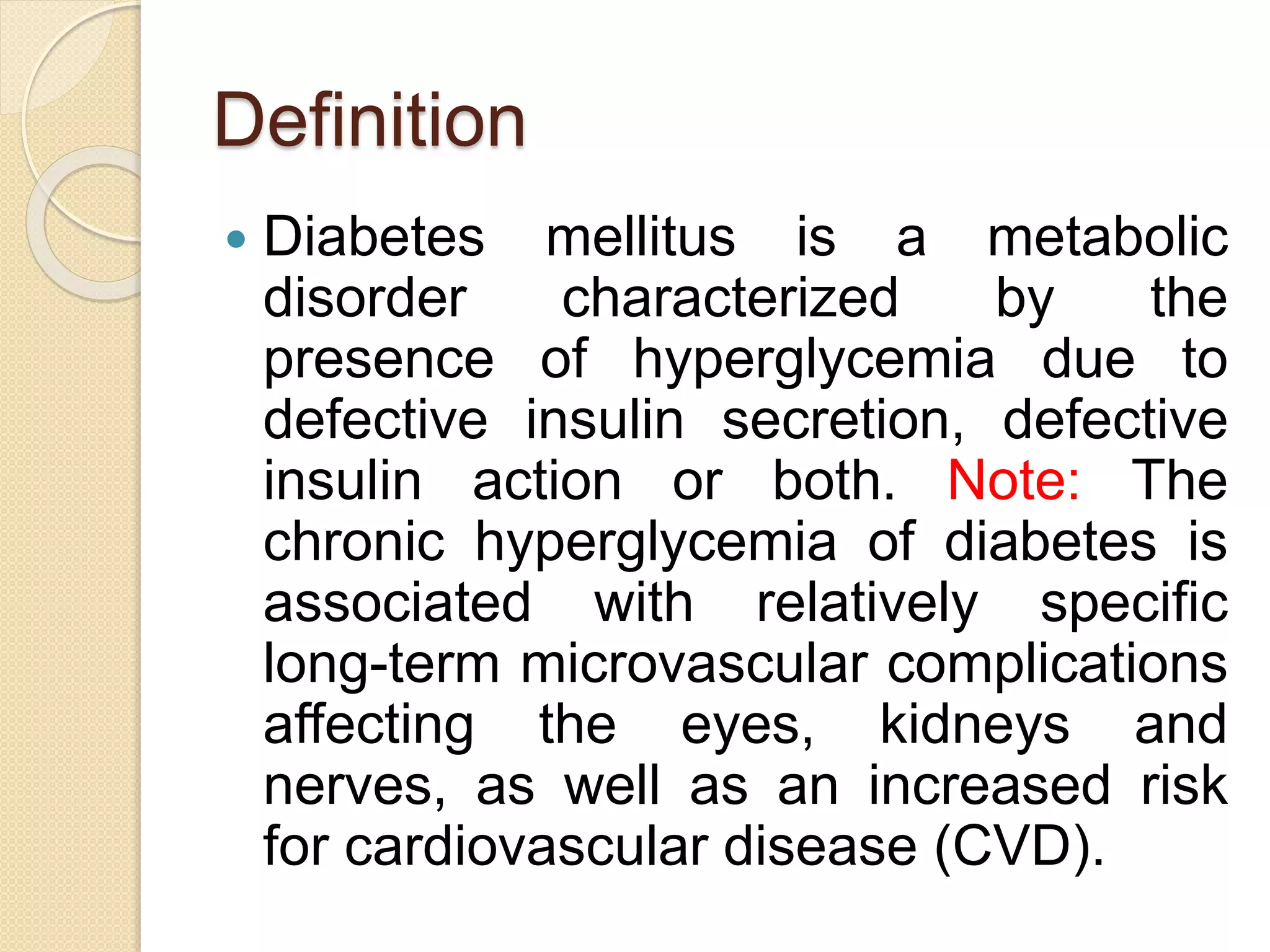 Diabetes Mellitus | PPTX