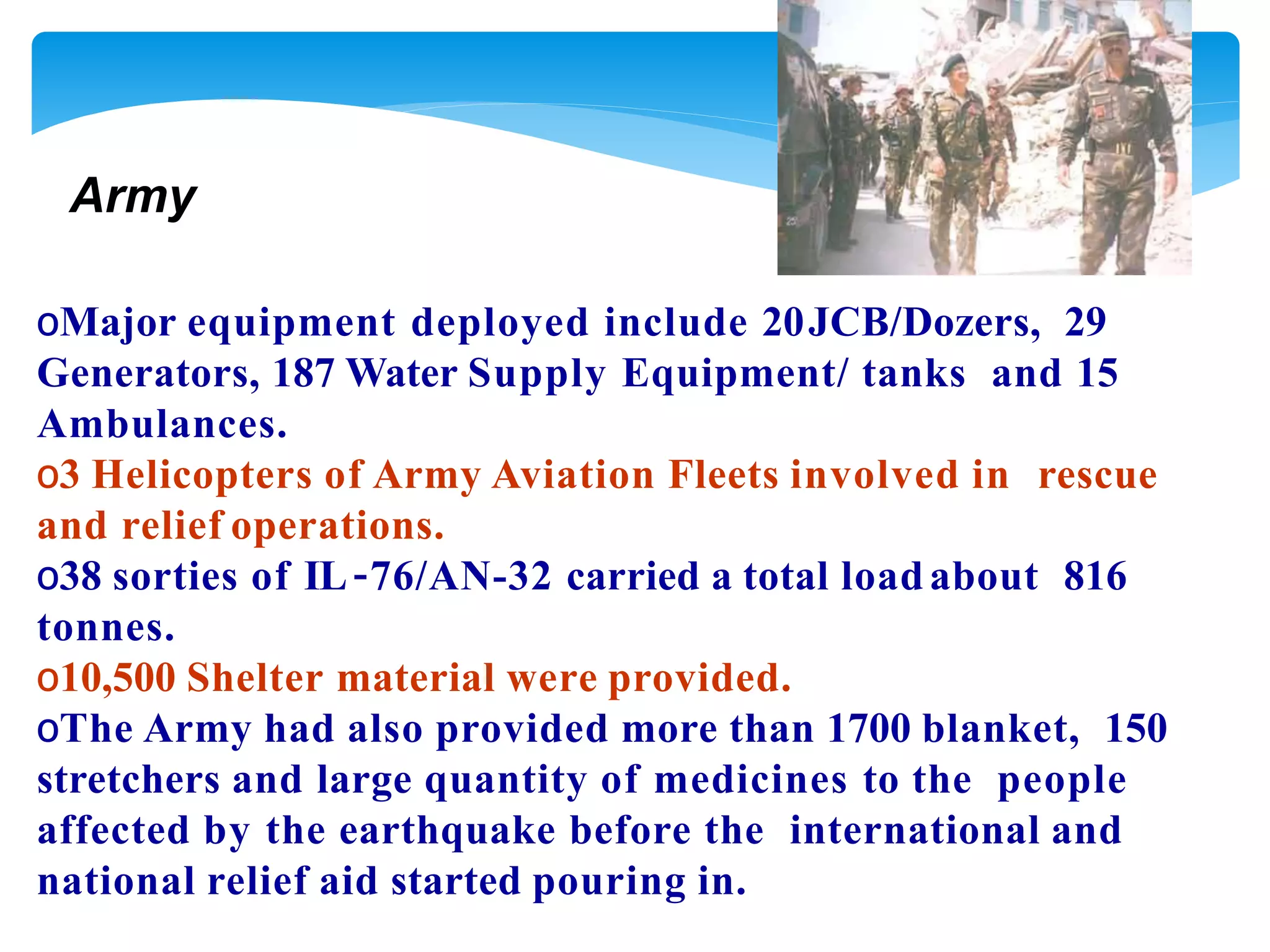 Role of armed foreces in Disaster management | PPTX