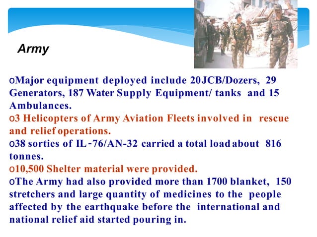 Role of armed foreces in Disaster management | PPTX
