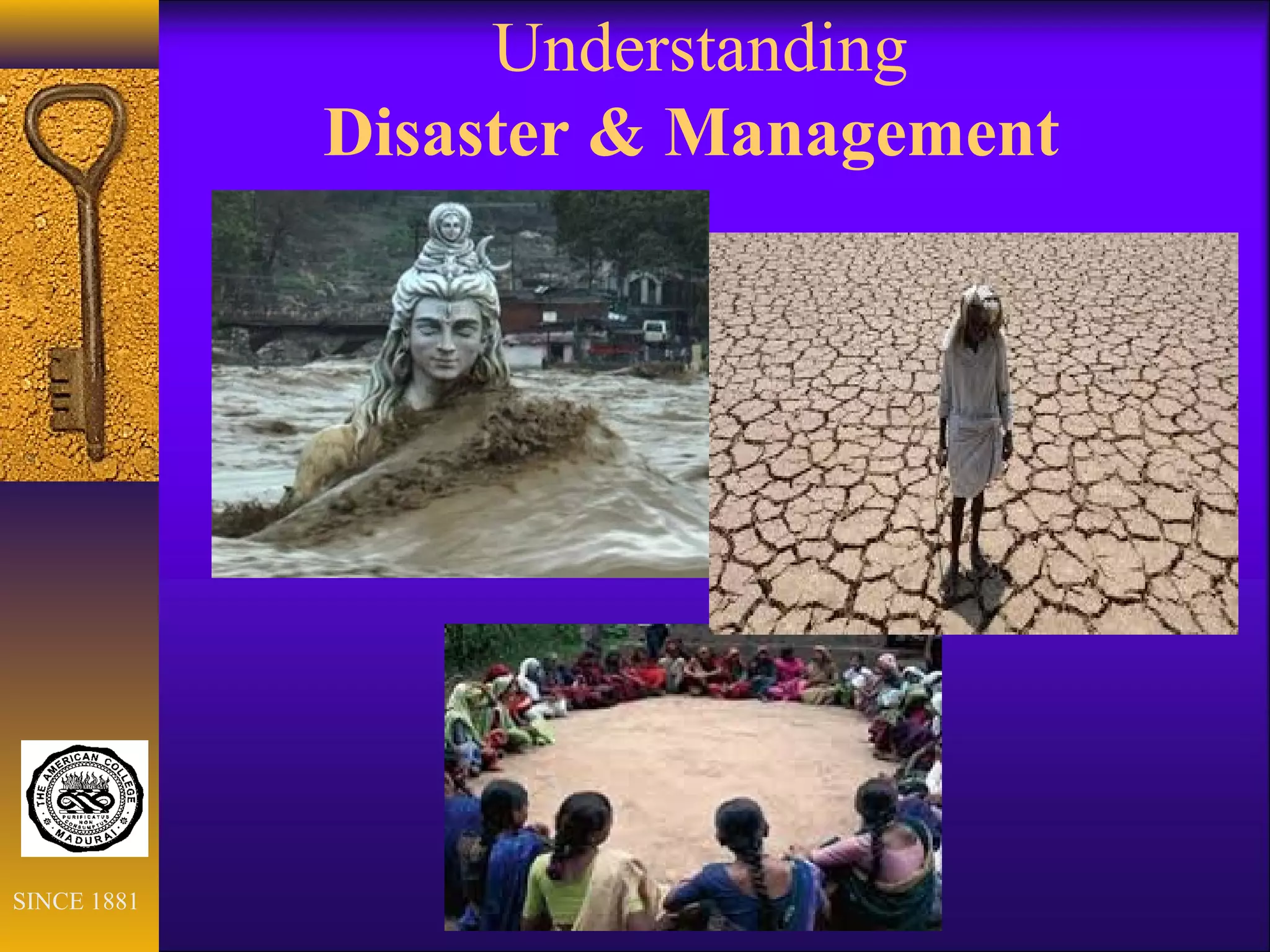 Dr.C.Muthuraja's Presentation on 'Disaster Management:Cautions and ...