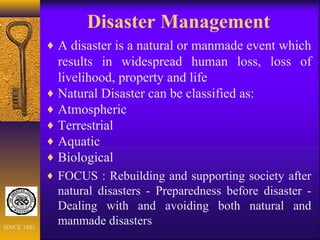 Dr.C.Muthuraja's Presentation on 'Disaster Management:Cautions and ...