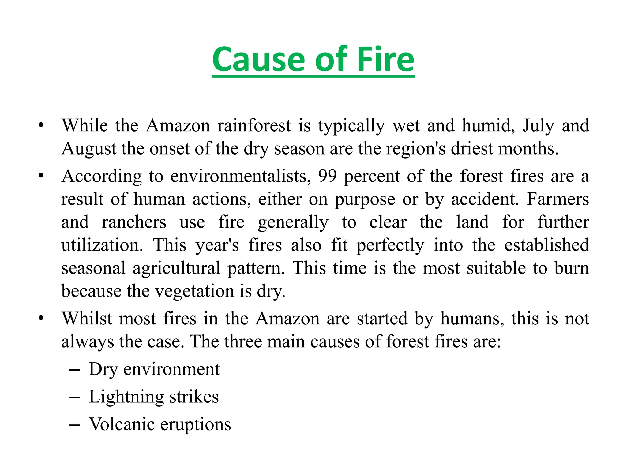 Amazon RAIN Forest Fire | PPTX
