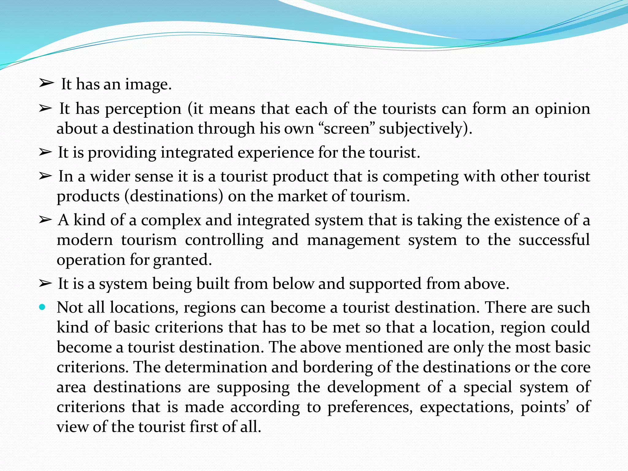 Destination Management Tourism | PPTX