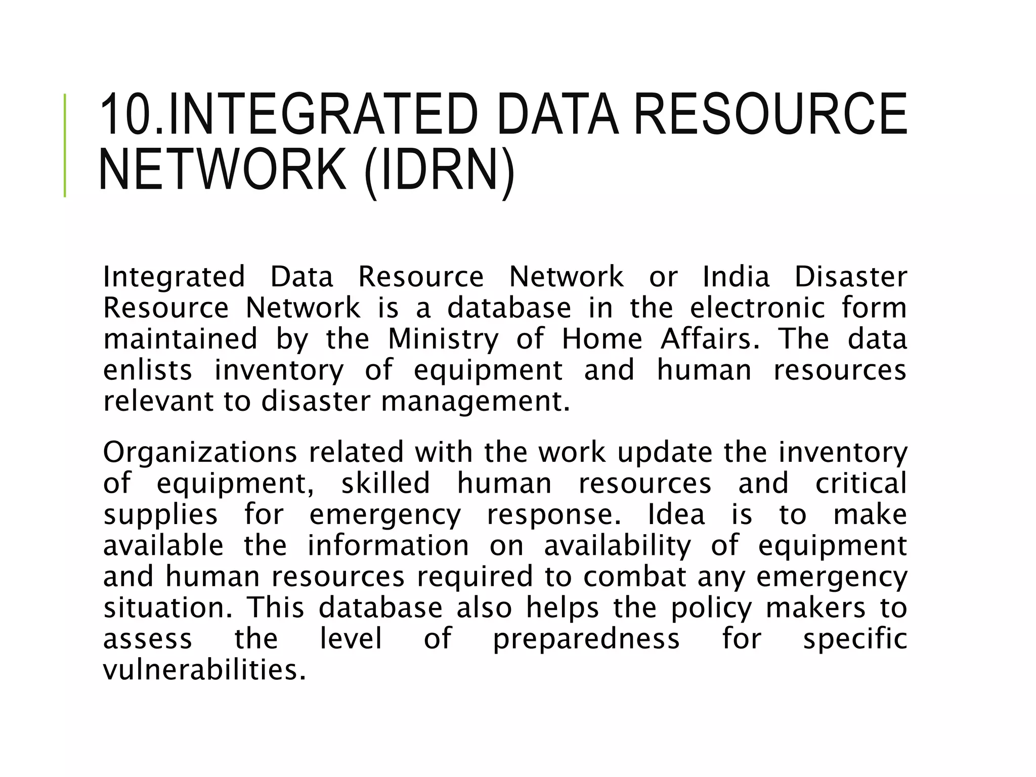 Disaster management framework in India | PPTX