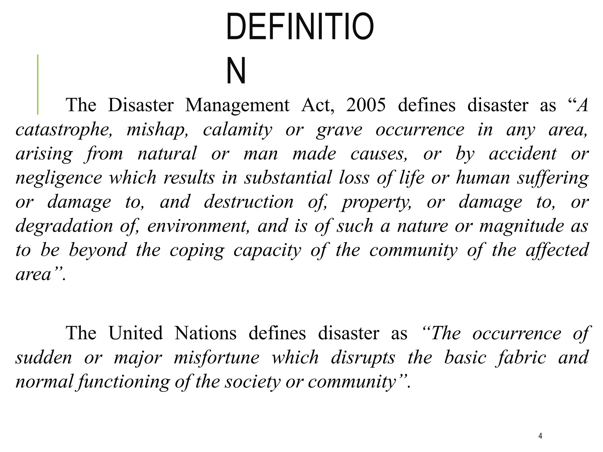 Disaster management framework in India | PPTX