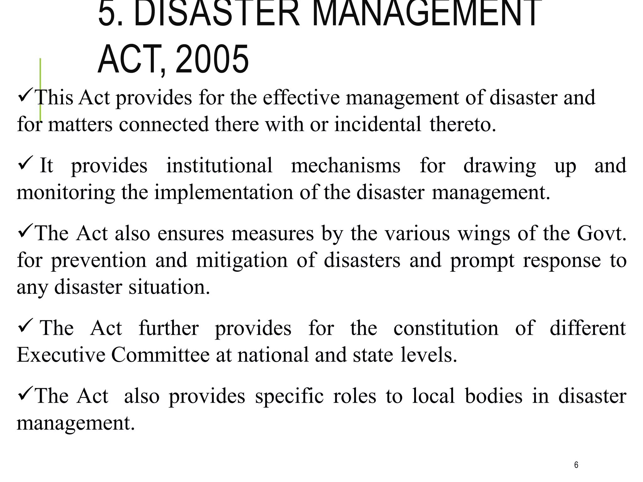 Disaster management framework in India | PPTX