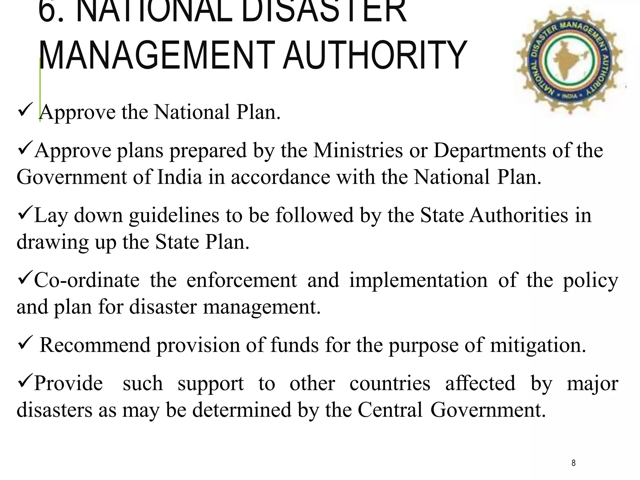 Disaster management framework in India | PPTX