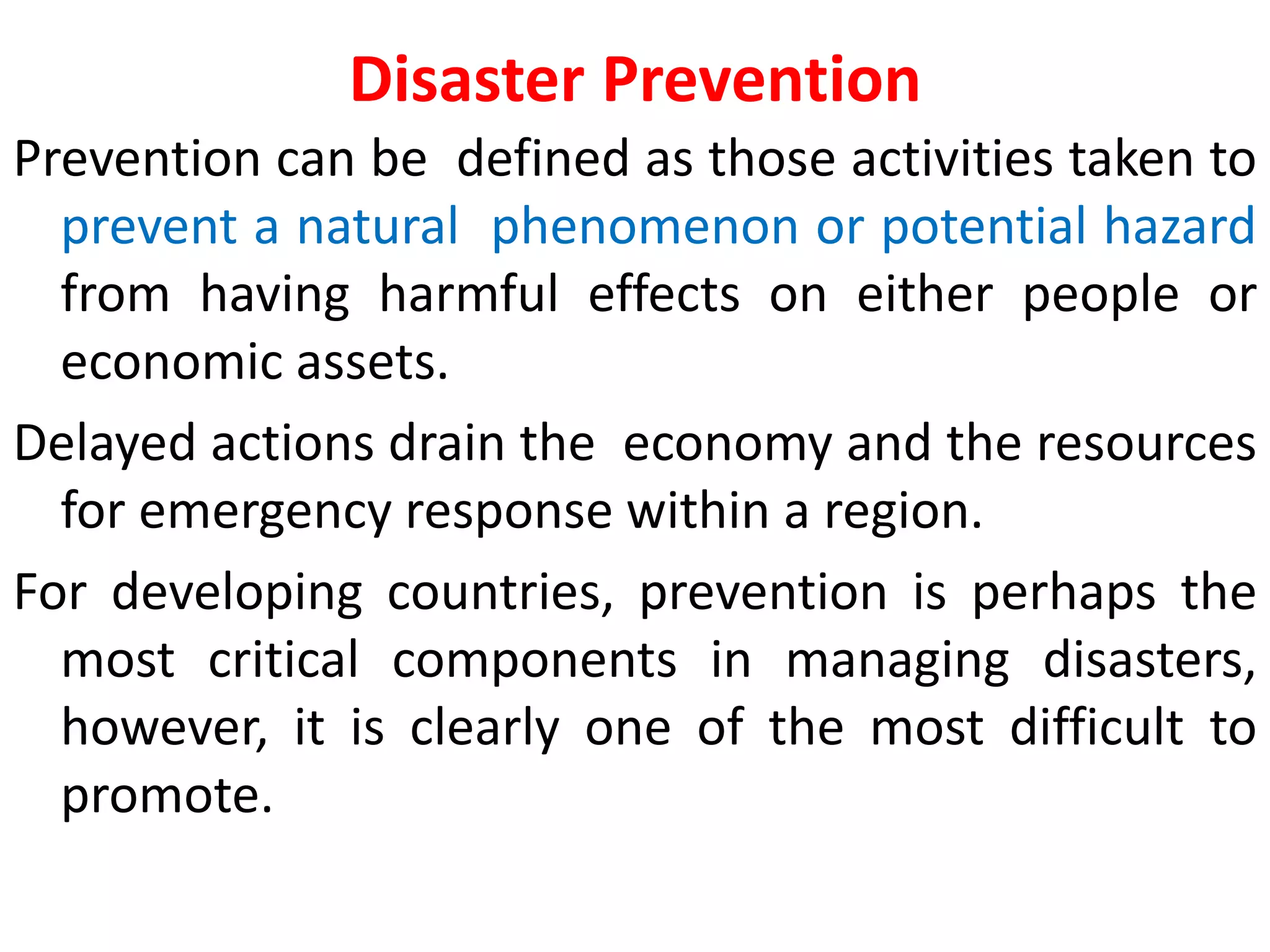 Disaster Prevention,Mitigation & Adaptation : Approaches,Strategies and ...