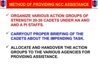 NCC India Role of NCC during Disasters.pptx