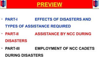 NCC India Role of NCC during Disasters.pptx