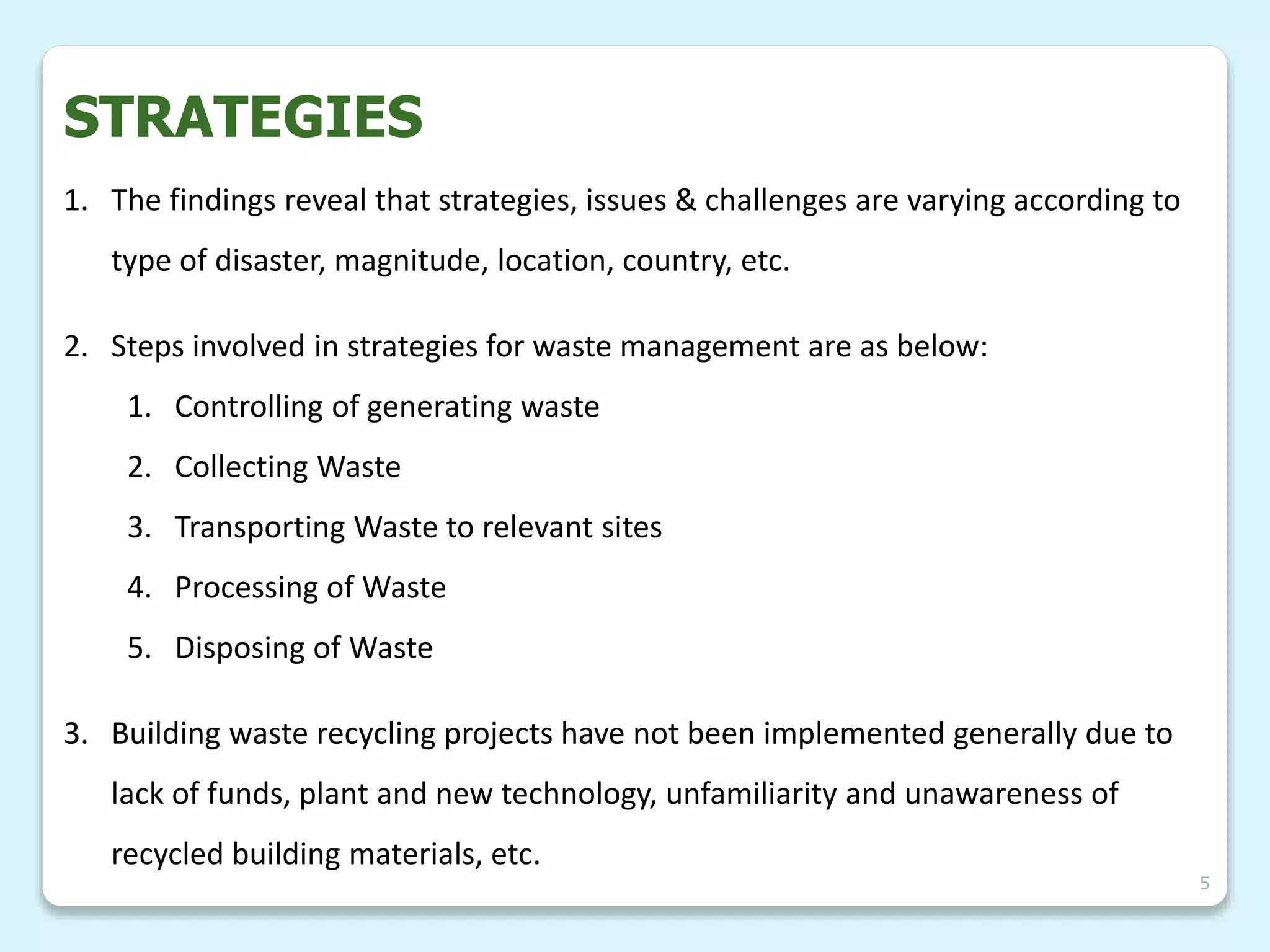 Waste Management, Disease Control, ROLES & RESPONSIBILITIES OF ...