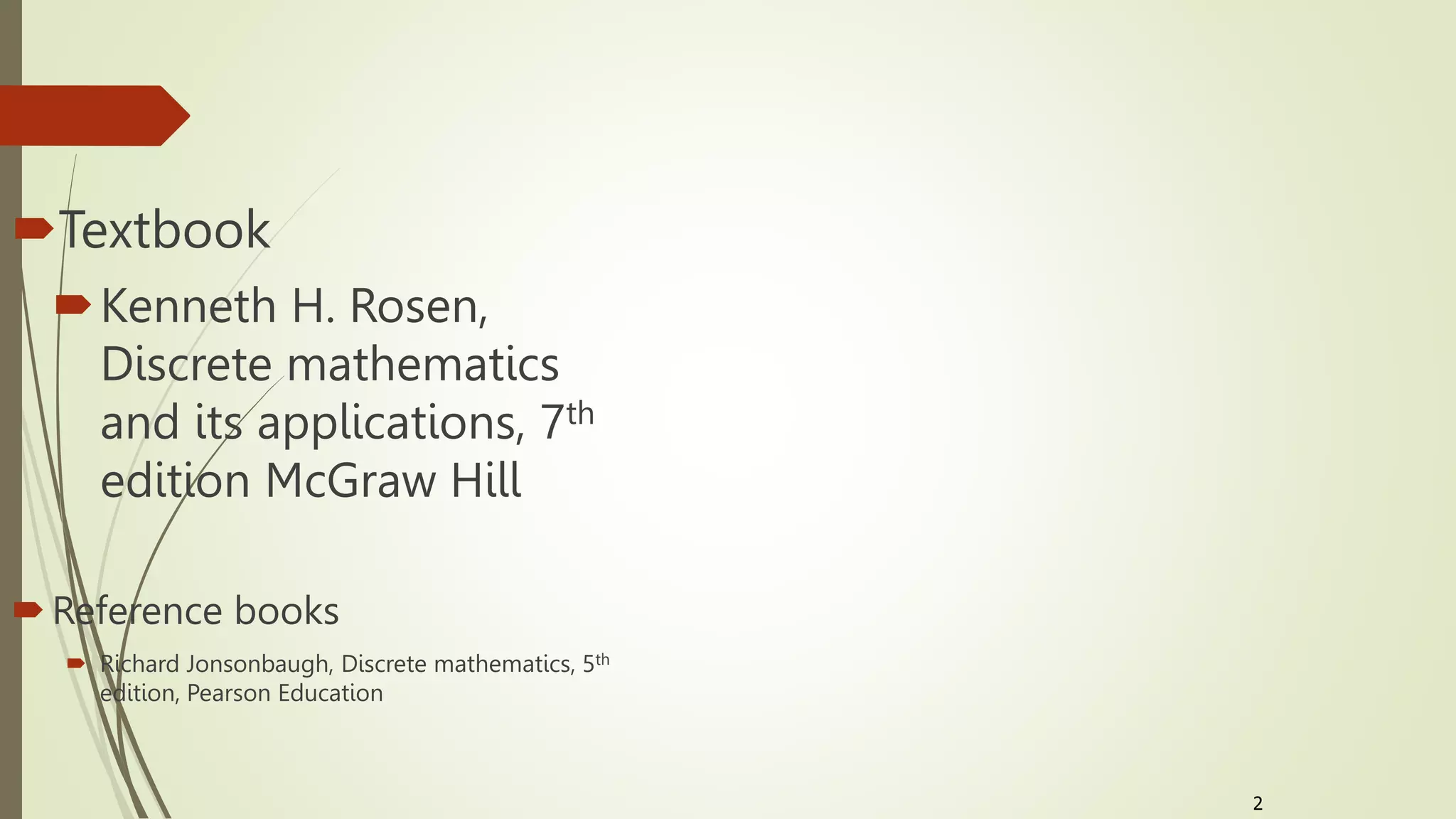 Discrete maths lecture 1 | PPT