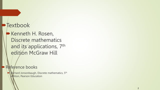 Discrete maths lecture 1 | PPT