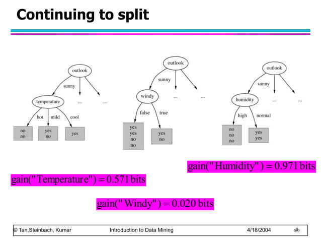 Data Mining Lecture About Gini Index And Something Ppt Physics