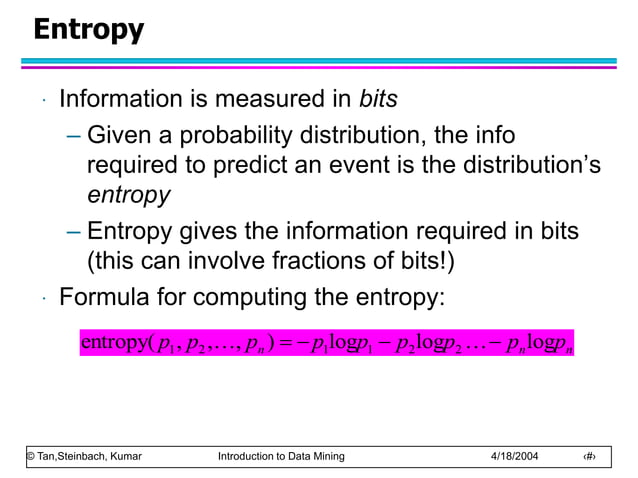 Data Mining Lecture About Gini Index And Something Ppt Physics