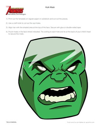 Hulk Mask Template