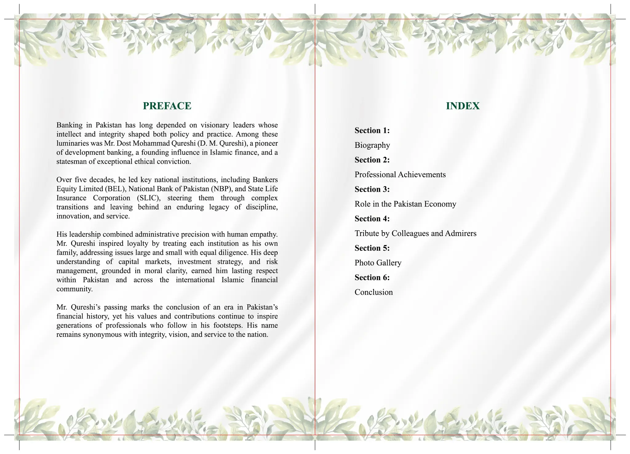 Mr. Dost Mohammad Qureshi (D.M. Qureshi) | PDF