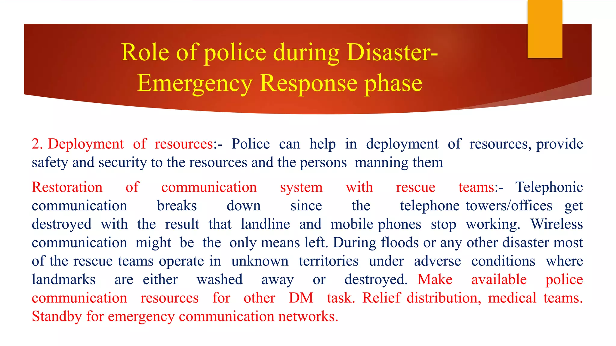 DISASTER MANAGEMENT - ROLE OF POLICE | PPTX