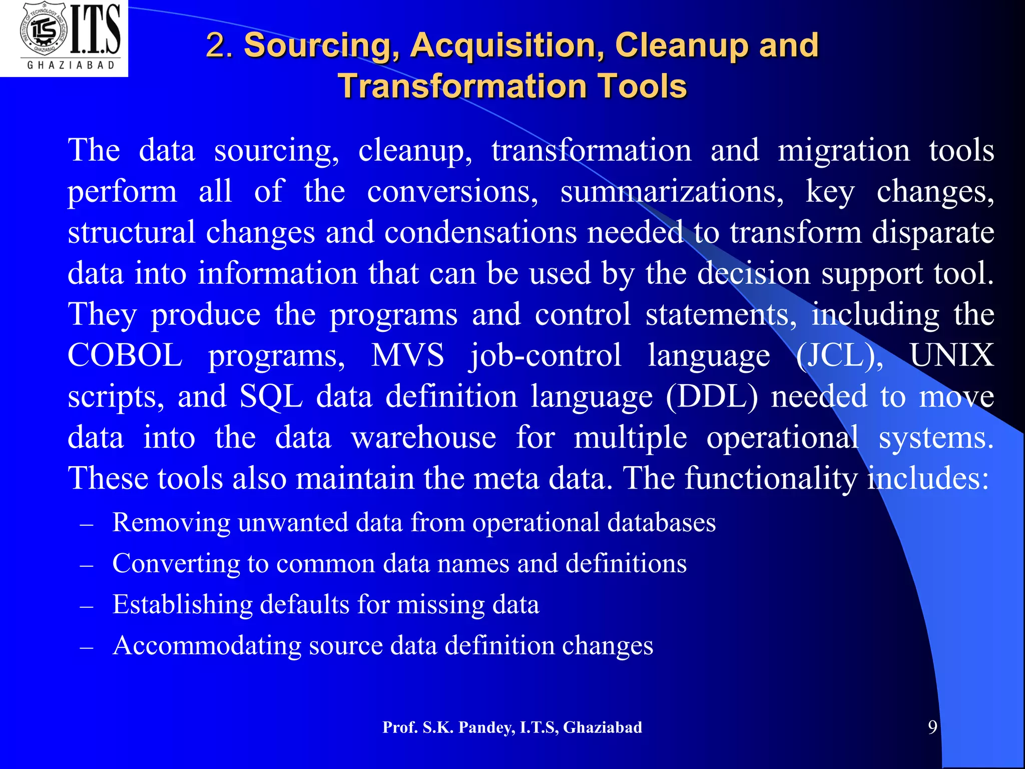 Data Warehousing & Basic Architectural Framework | PDF