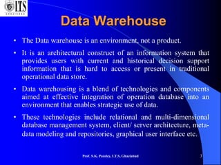 Data Warehousing & Basic Architectural Framework | PDF