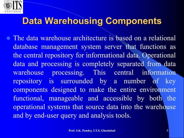 Data Warehousing & Basic Architectural Framework | PDF