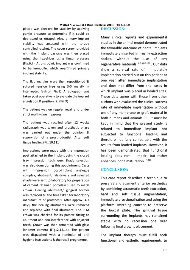 EXTRACTION,IMMEDIATE IMPLANT-A CASE REPORT | PDF