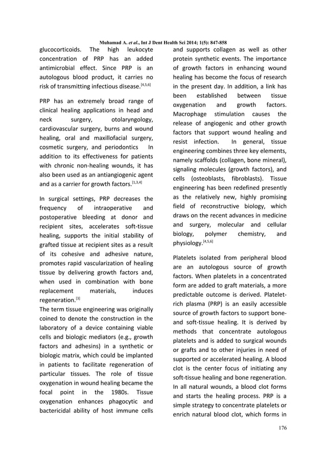 EXTRACTION AND IMMEDIATE IMPLANT PLACEMENT USING A COMBINED PRF, AND PROVISIONALIZATION ...